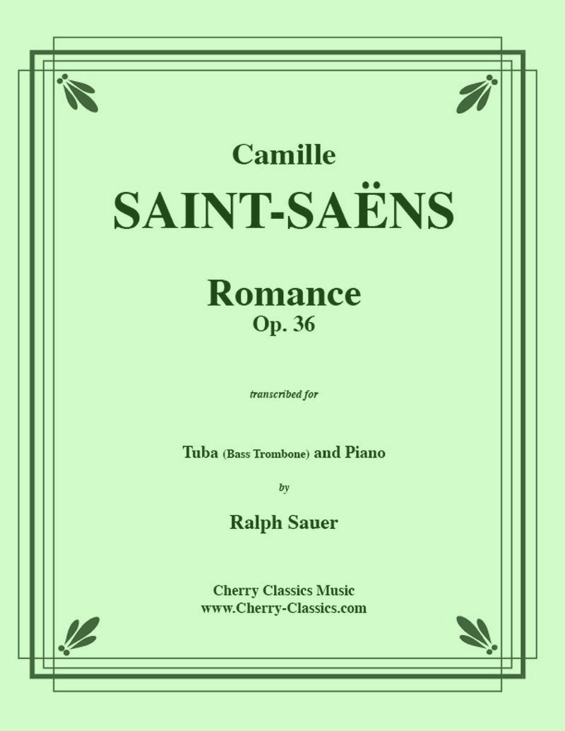 Saint-Saens - Romance, Opus 36 for Tuba or Bass Trombone and Piano ...